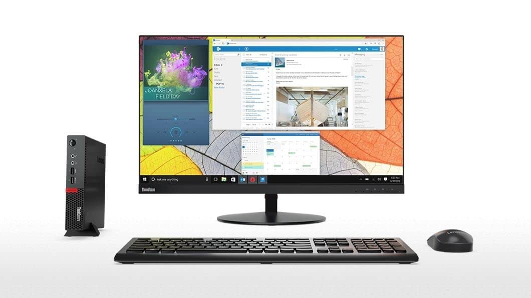 Lenovo ThinkCentre M910q Desktop Computer Mini PC, Quad Core i5-6500T up to 3.1GHz,32GB DDR4 RAM,New 512GB NVMe M.2 SSD,WiFi BT,Wireless Keyboard and Mouse,Windows 10 Pro (Renewed)