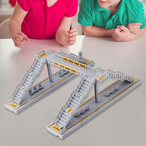 Colcolo HO Scale Model Building Kits Pedestrian Bridge, DIY Assembled flyovers, Assembled Realistic for Diorama, DIY Scene, Fairy Gardens, Micro Landscape