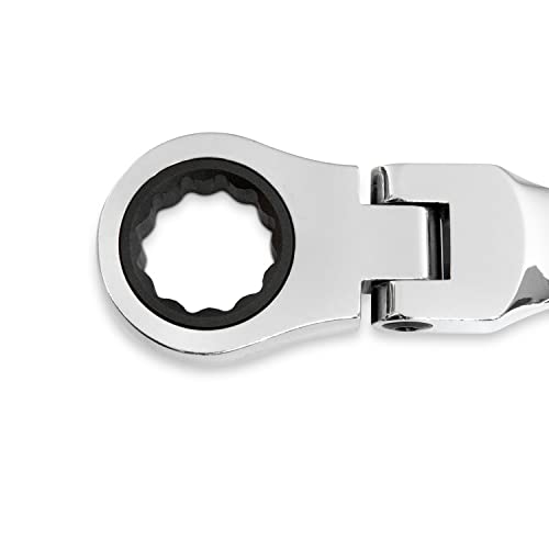 GEARWRENCH 10 Pc. 12 Pt. Stubby Flex Head Ratcheting Combination Wrench Set, Metric - 9550