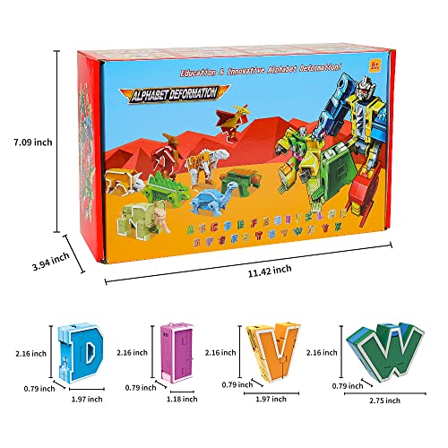 DAZZCOOL Transforming Toys for 3 4 5 6 7 8 Years Old Boys and Girls (Letter)