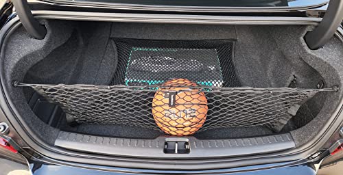 Envelope + Floor Style Automotive Elastic Trunk Cargo Net for Volvo S60 B5-2019-2023 - Premium Trunk Organizer and Storage - Luggage Net for Sedan - Car Organizer for Volvo S60 T8