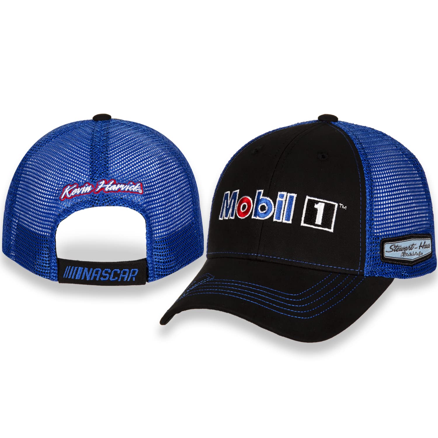 Checkered Flag Sports NASCAR 2022 Vintage Sponsor Trucker Mesh Adjustable Hat Cap-Black-Kevin Harvick #4