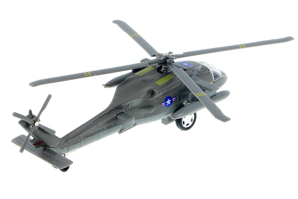 Playmaker Toys U.S. Army Sikorsky UH-60 Black Hawk Helicopter 10" Die Cast Metal Model Toy (Colors May Very)