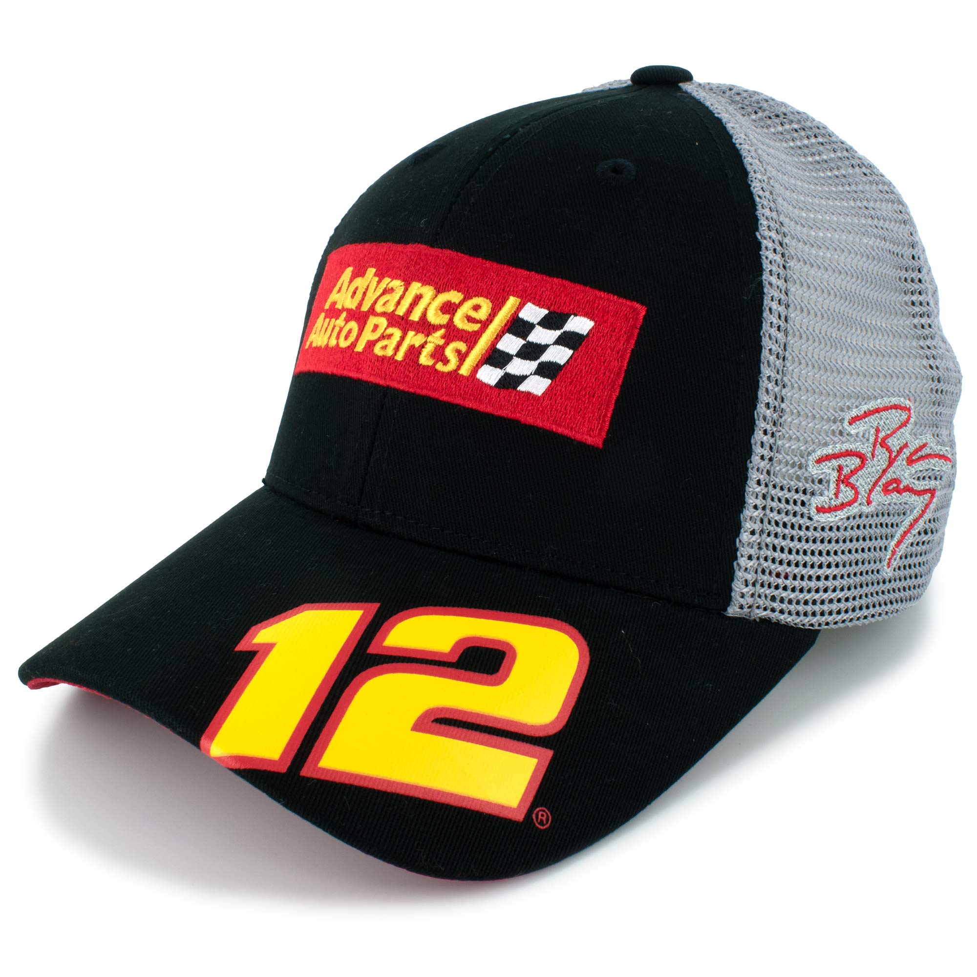 Checkered Flag Sports Ryan Blaney Advance Auto Parts 12 Team Hat Black,One Size