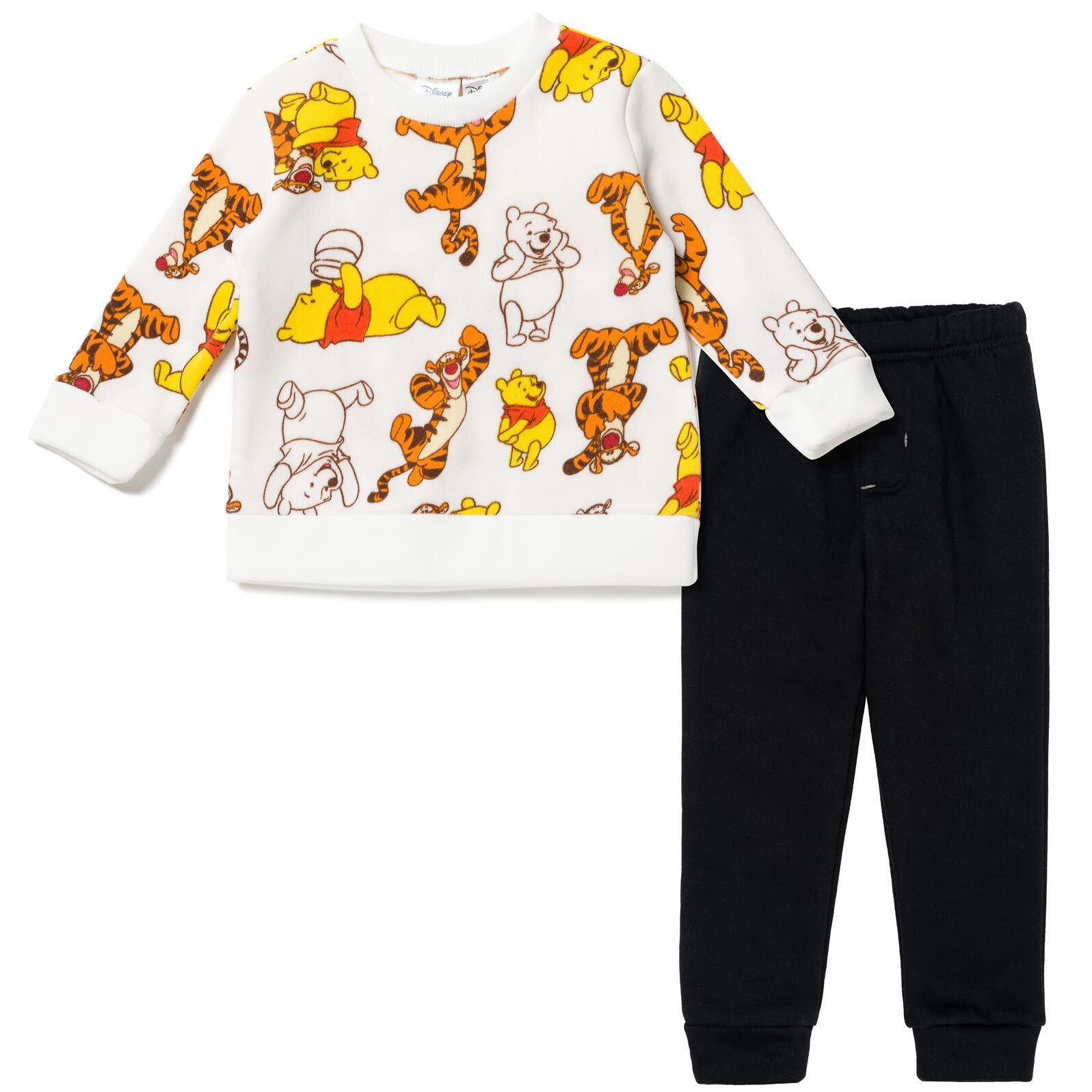 Disney Tigger Winnie the Pooh Infant Baby Boys Fleece Pullover Sweatshirt Pants Black/White 24 Months