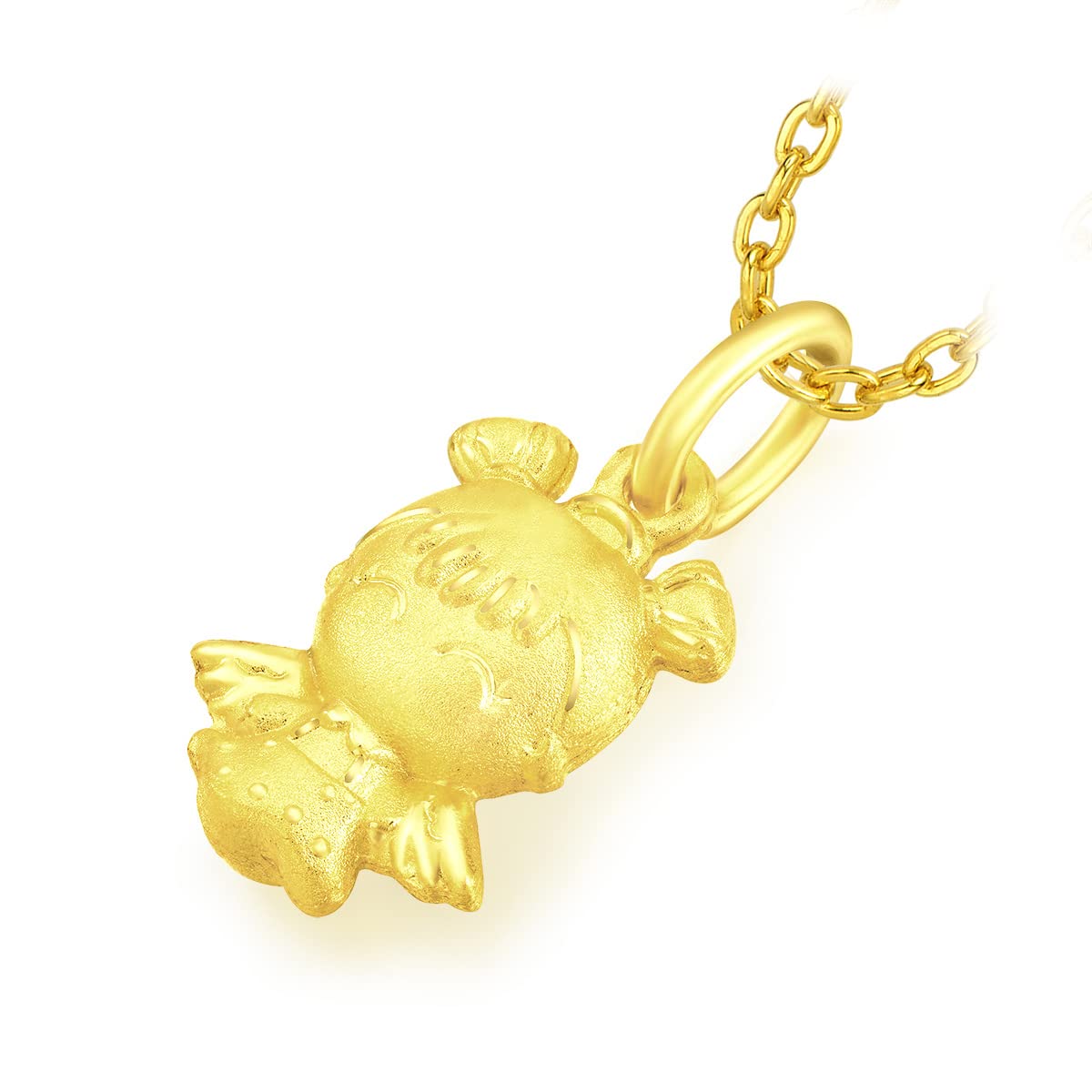 CHOW TAI FOOK 999 24K Pure Gold Pendant From Bao Bao Family Collection - Mini Size (Rich)