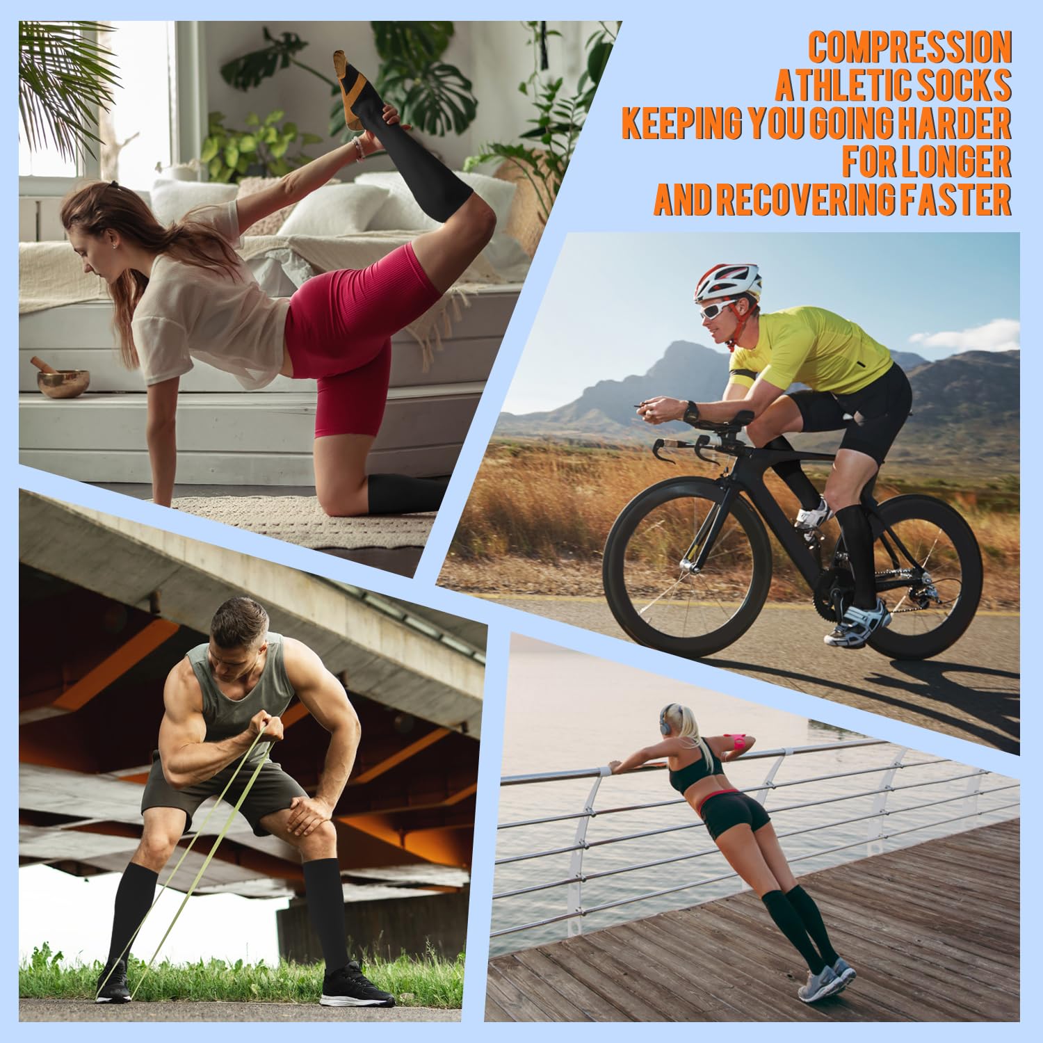 Copper Compression Socks for Women & Men Open Toe 15-20mmHg is Best Support for Circulation Recovery and All Day Wear
