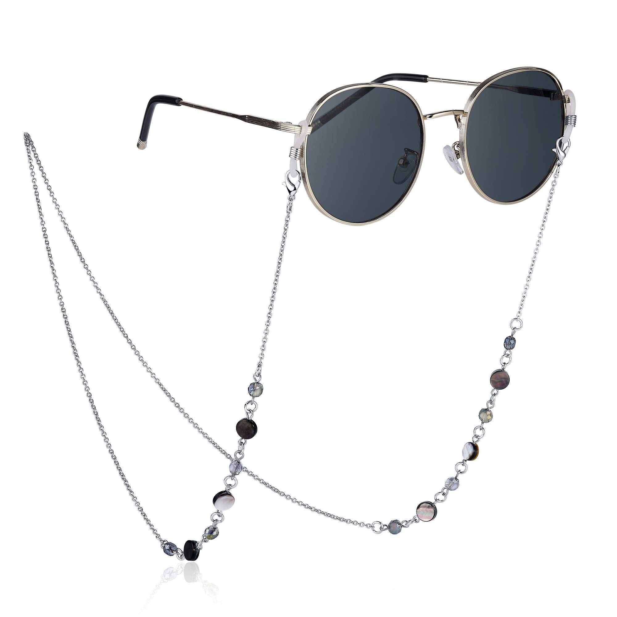 Crimmy Glasses Eyeglass Chain Strap Holders around Neck for Women, Stylish Eye Glasses Sunglasses Mask Necklace Lanyard