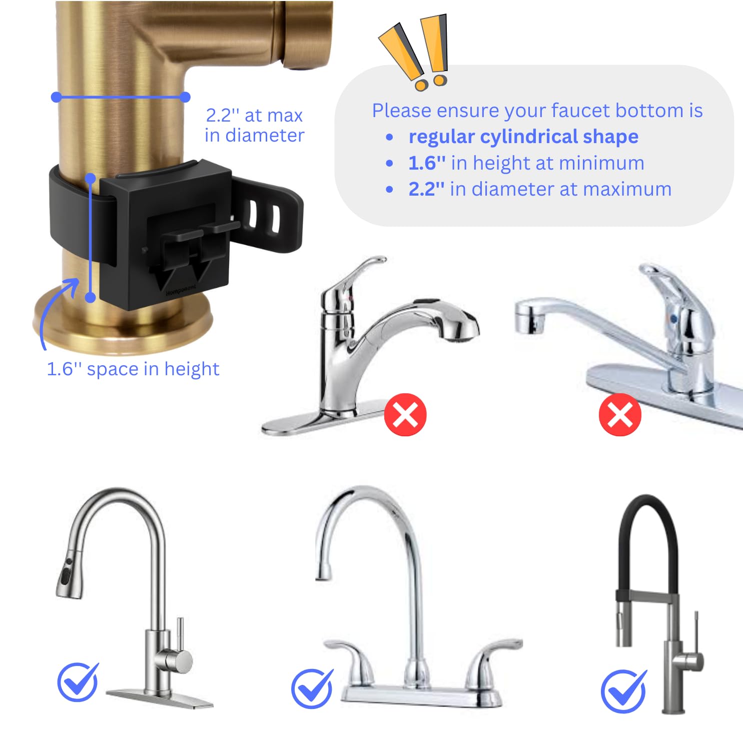 Homponent Kitchen Sink Drain Basket Food Catcher, Clog-Free, Mess-Free Drain Strainer Basket. Comes with 50 Pcs Disposal Filtering Mesh Bags for Kitchen Food Leftover.