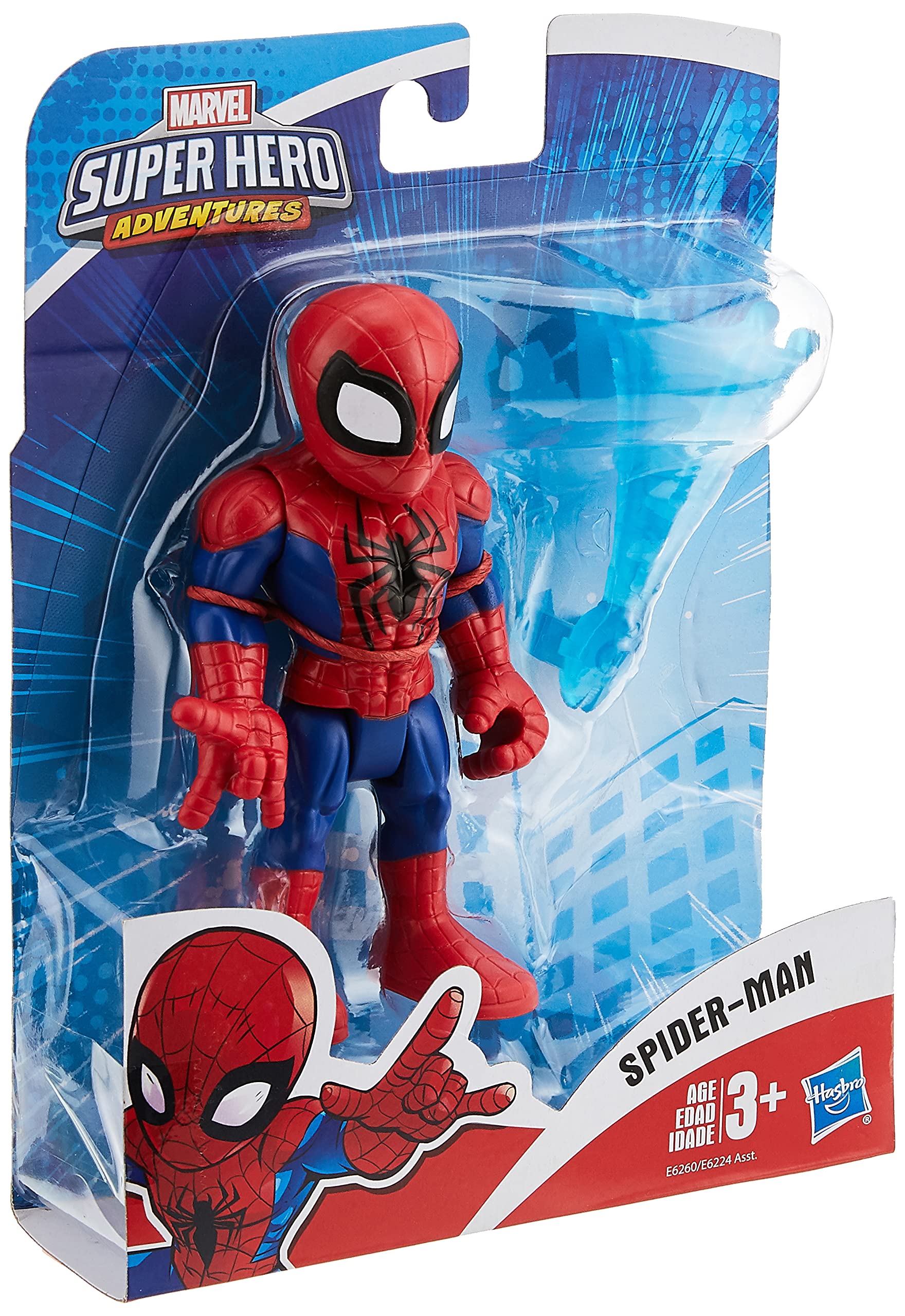 Playskool Heroes Marvel Super Hero Adventures Collectible 5-Inch Spider-Man Action Figure with Web Accessory, Toys for Kids Ages 3 and Up