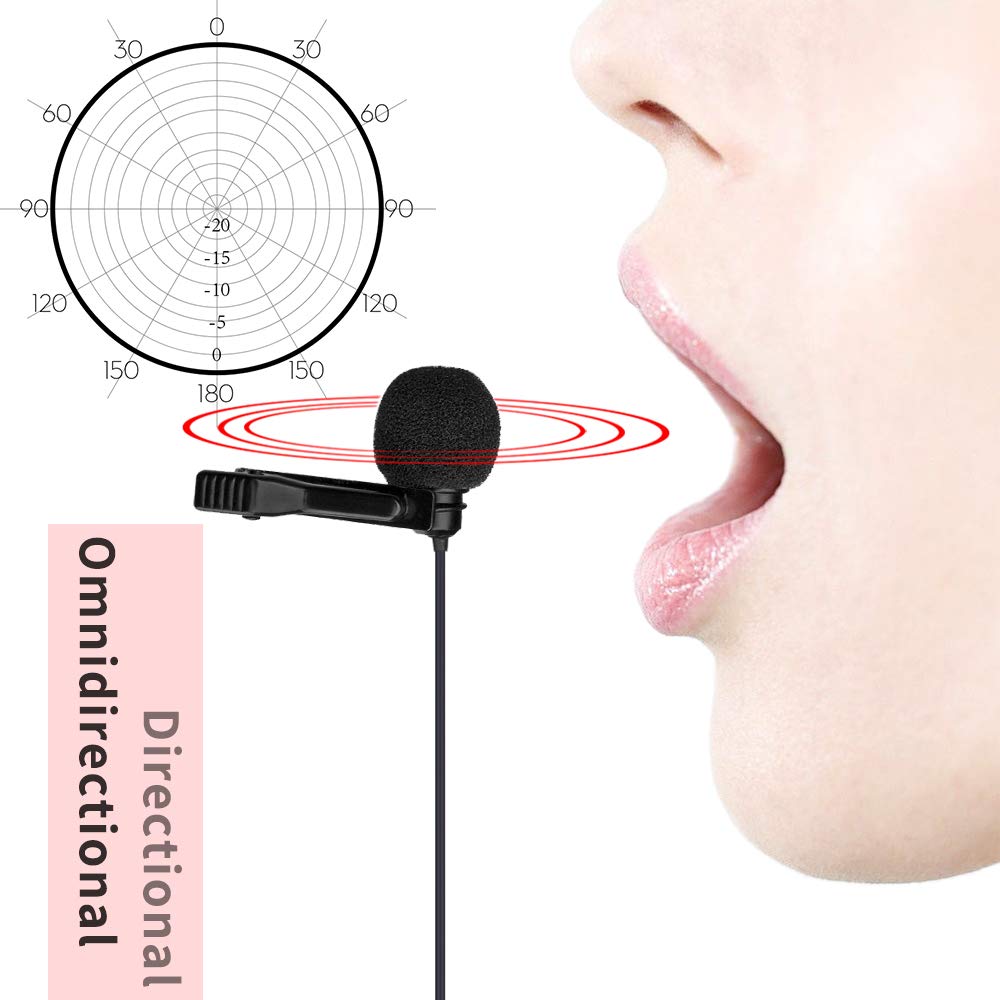 comica Lavalier Microphone CVM-M-C1 Cardioid Hands Free Clip on Lapel Mic for Sennheiser Wireless Lav Microphone Transmitter System