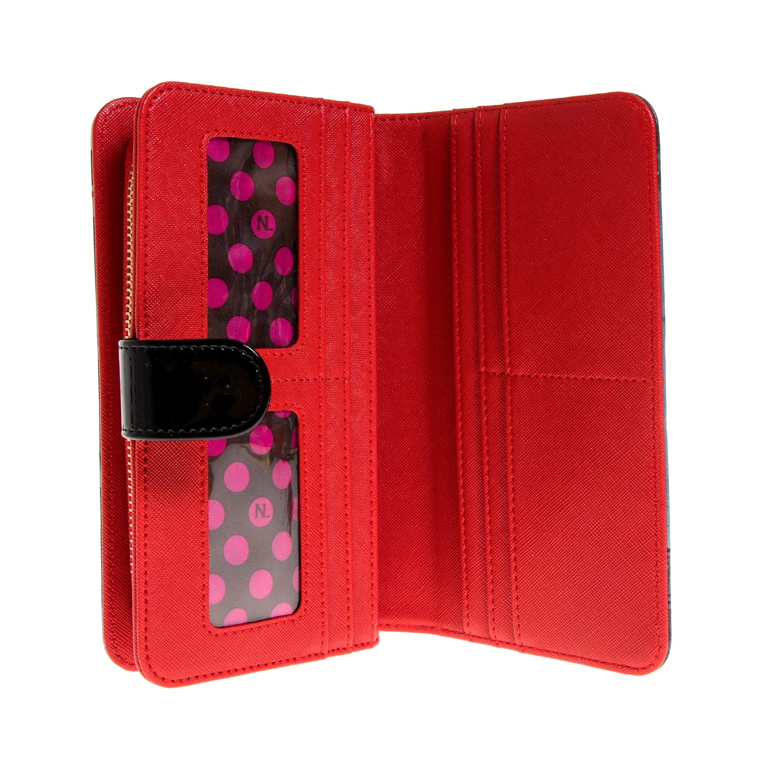 PRT6700 NICOLE LEE FASHION PRINT WRISTLET WALLET w/BRACELET STRAP~DAISY TAKES LOVE