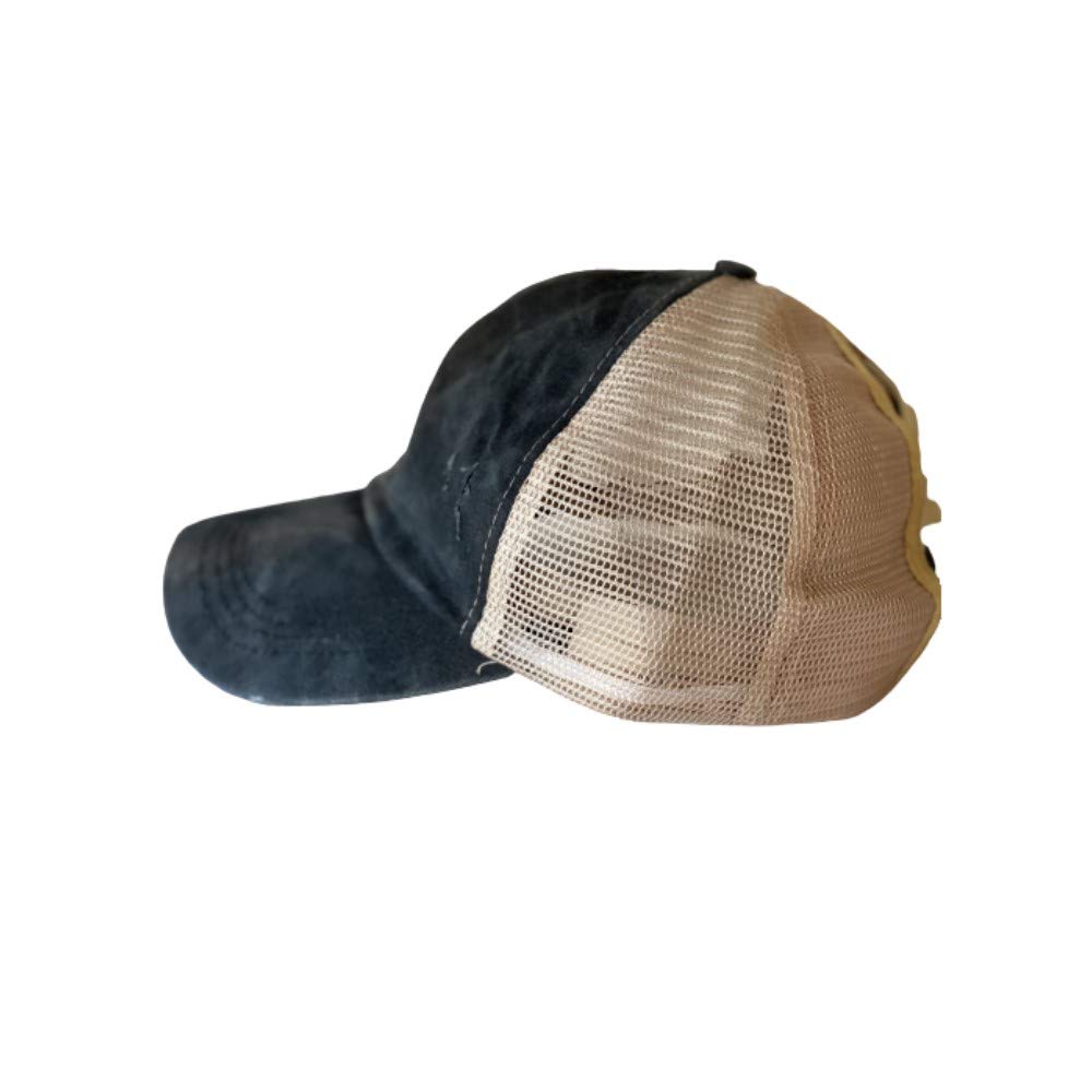 Criss Cross Ponytail Hat Washed Distressed Mesh Womens Baseball Cap Dad Hat Ponytail Hat for Women