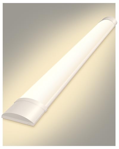 Sararoom 3ft LED Shop Light Fixture 30W LED Tube Light, 3600lm, 4000K Neutral White, 90cm 35.4inch LED Garage Closet Light Ceiling Light for Office Home Basement, No Plug, No Ground Wire