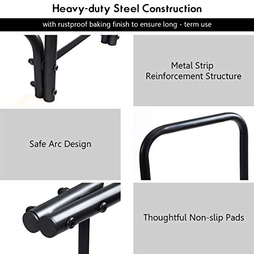 Goplus 8ft Firewood Log Rack, Outdoor Heavy-Duty Firewood Storage Holder w/Sturdy Steel Tubular Frame, Easy Assembly Rustproof Fireplace Wood Stacker for Fireplace, Patio, Deck, Fire Pit, 8ft Black
