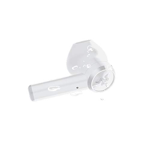 Razer Hammerhead True Wireless Bluetooth Gaming Earbuds: 60ms Low-Latency - IPX4 Water Resistant - Bluetooth 5.0 Auto Pairing - Touch Enabled - 13mm Drivers - Mercury White