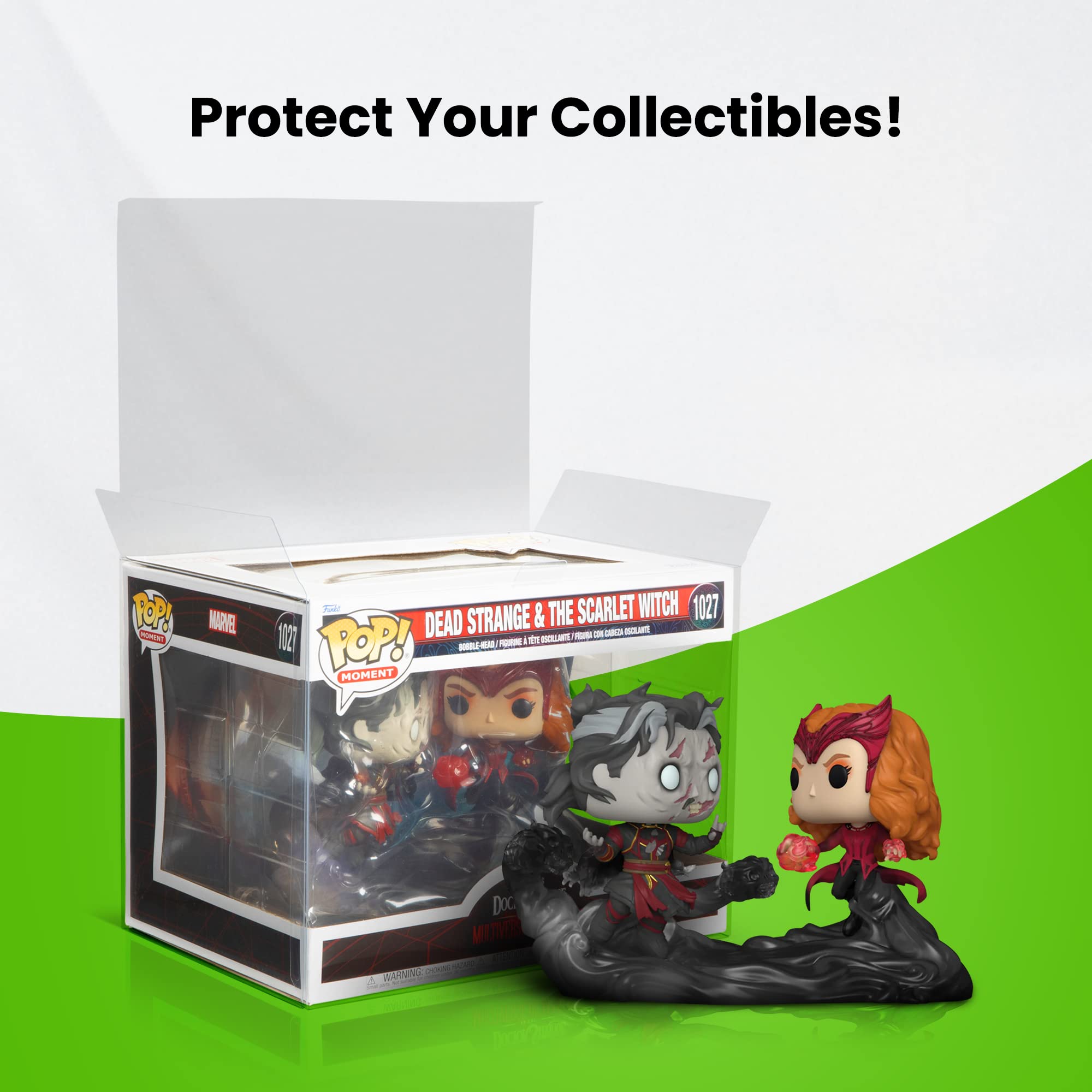 EcoTEK Protectors Anime Moments Funko Pop Protector with Locking Tab - Crystal Clear, Heavy Duty, Acid-Free Storage Box and Display Case with Film, 0.45mm Thickness (2 pcs)