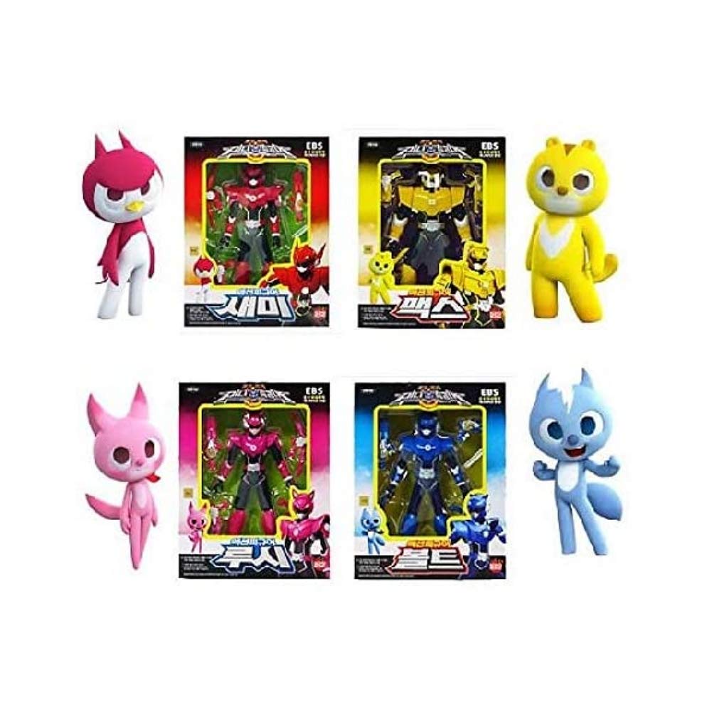 Sonokong Mini Force Volt Sammy Max Lucy Set of 4 Korean Robot Action Figures Miniforce