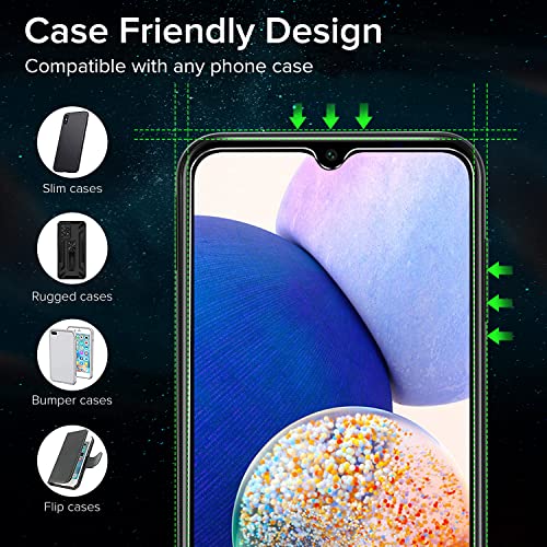 ivoler [3+3 Pack] Tempered Glass for Samsung Galaxy A14 4G / 5G Screen Protector 6.6'' [3 Pack] with [3 Pack] Camera Lens Protector with [Alignment Frame], Anti-Scratch Case Friendly HD Clear Film