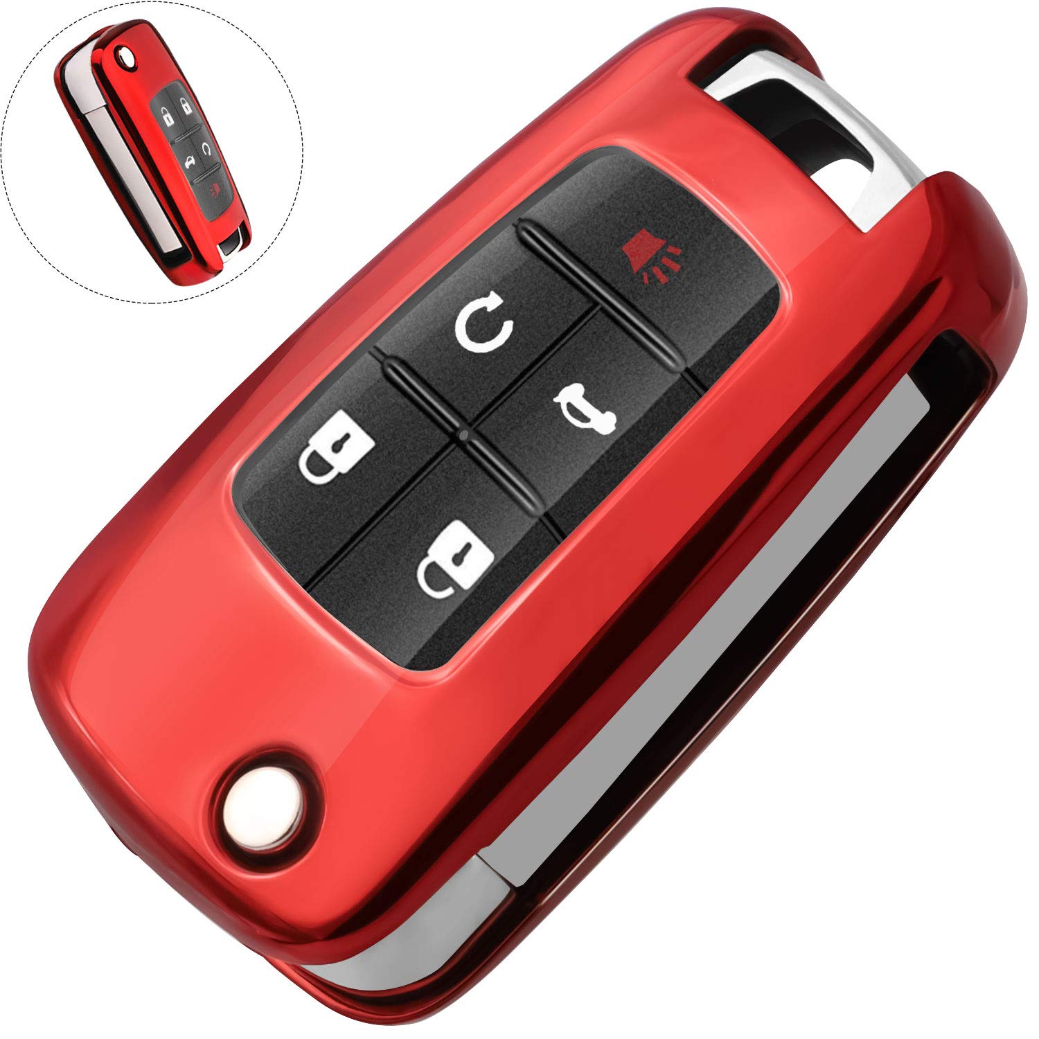COMPONALL for Chevrolet Key Fob Cover, for Chevrolet Camaro Cruze Equinox
