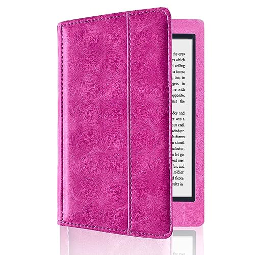 Flip Case Suitable for Kobo Glo 6 Inch Ereader ebooks Model N613 PU Leather Protective Cover (Color : Rose red)