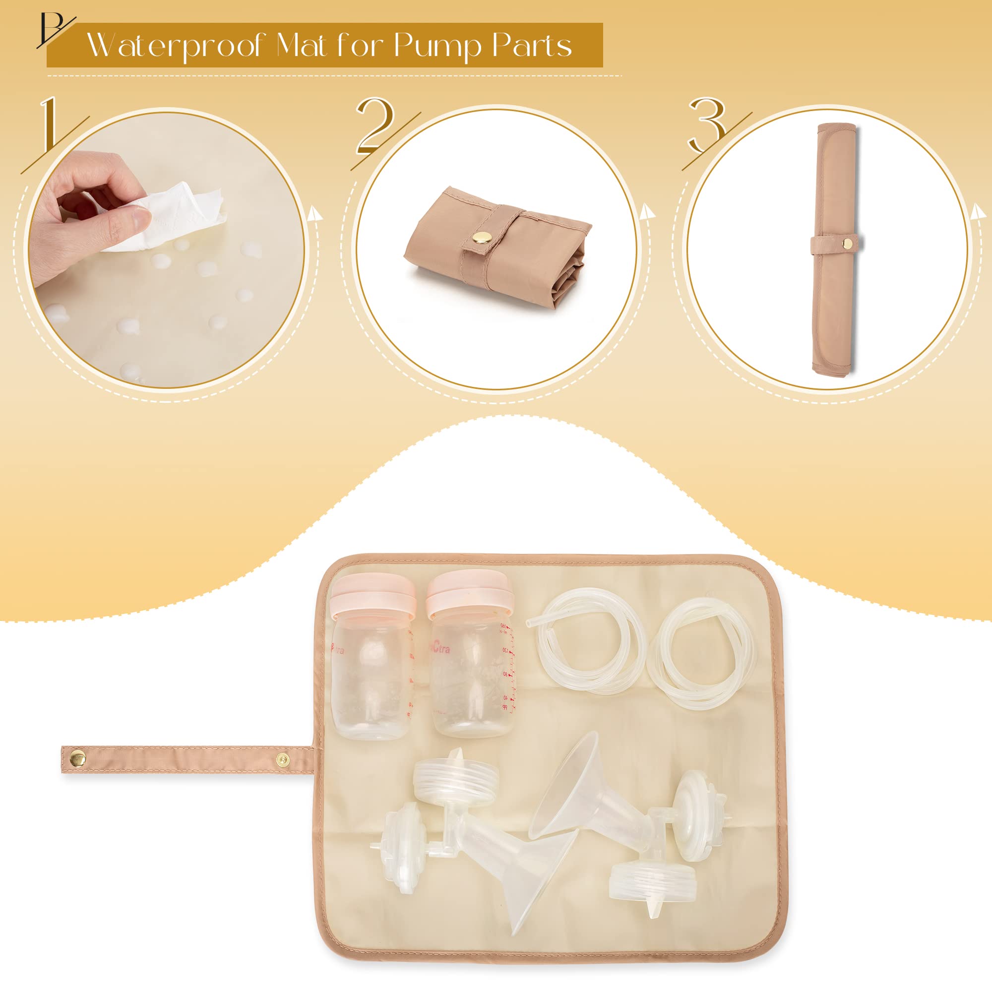 Fasrom Wearable Pumping Backpack Bundle with Breastmilk Cooler Bag with Ice Pack Fits 6 Tall Baby Bottle Up to 9 Ounce for Nursing Moms Daycare or Travel