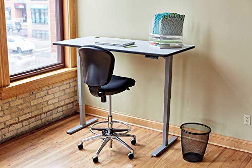 Safco Products Metro Extended Height Rolling Chair 3442BL Ergonomic & Pneumatic Height Adjustment 250lbs Load Capacity Padded Fabric Swivel Base Black
