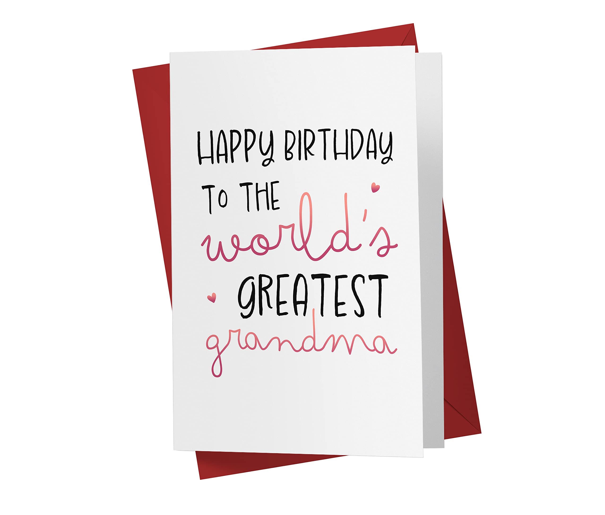 Karto Sweet Birthday Card For Grandma, Large 5.5 x 8.5 Birthday Card Grandma, Birthday Card For Grandmother - Happy Birthday Grandma Card, Grandmother Birthday Card Greatest Grandma