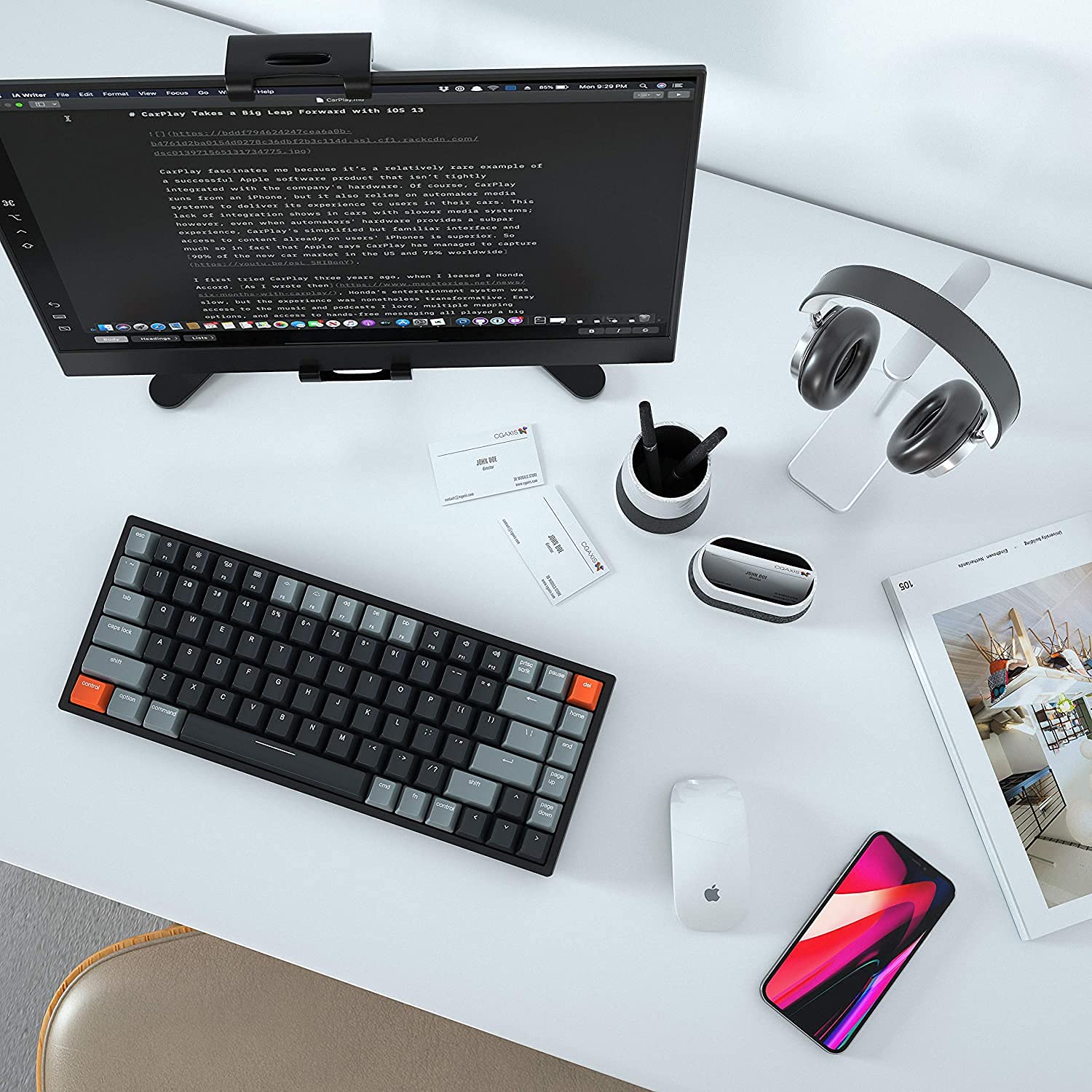 Vissles V84 Wireless Bluetooth/USB Wired Mechanical Keyboard with Wrist Hot Swappable Mechanical Gaming Keyboard Compact 84 Keys Tenkeyless RGB Dynamic Backlit for Mac Windows, Gateron Red Switch
