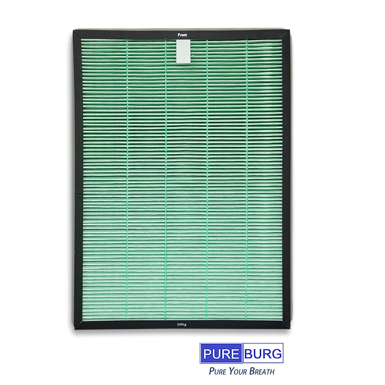PUREBURG Replacement Filter Set Compatible with RabbitAir BioGS 2.0 Ultra Quiet Model SPA-550A & SPA-625A Air Purifiers,2-Pack H13 True HEPA + Activated Carbon Filter