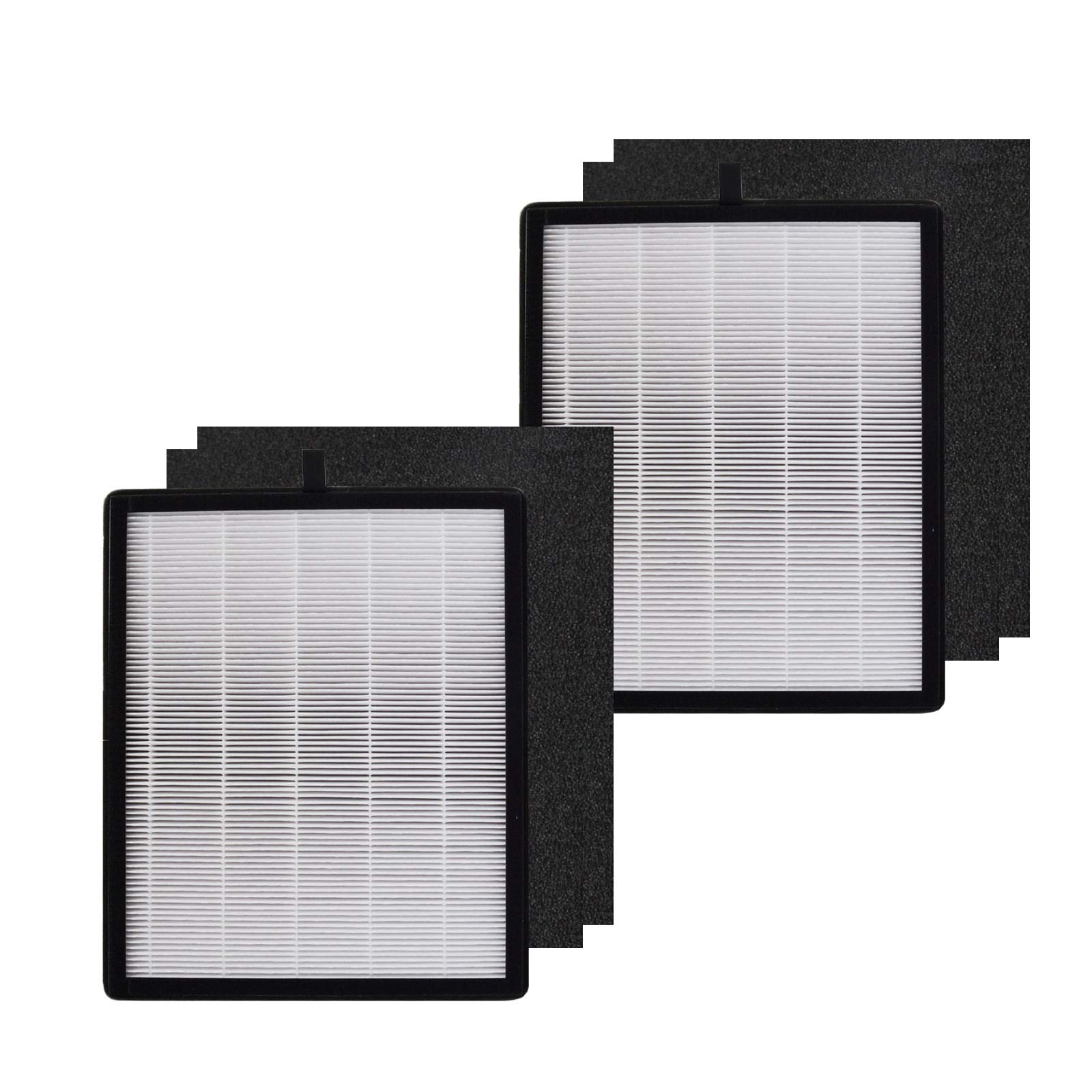 PUREBURG Replacement Filter Set Compatible with Zigma Aerio-300 Air Purifier, 2-Pack H13 HEPA + Activated Carbon Pre-Filter x 4 Air Clean Dust VOCs