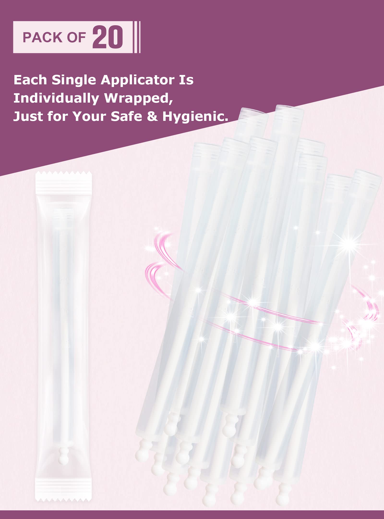 Disposable Vagin-ial Cream Applicators Dosage Fit to Most Lub-RIC-Ants, Cream, or Gels-Not for Old Applicators(old-20 Packs)