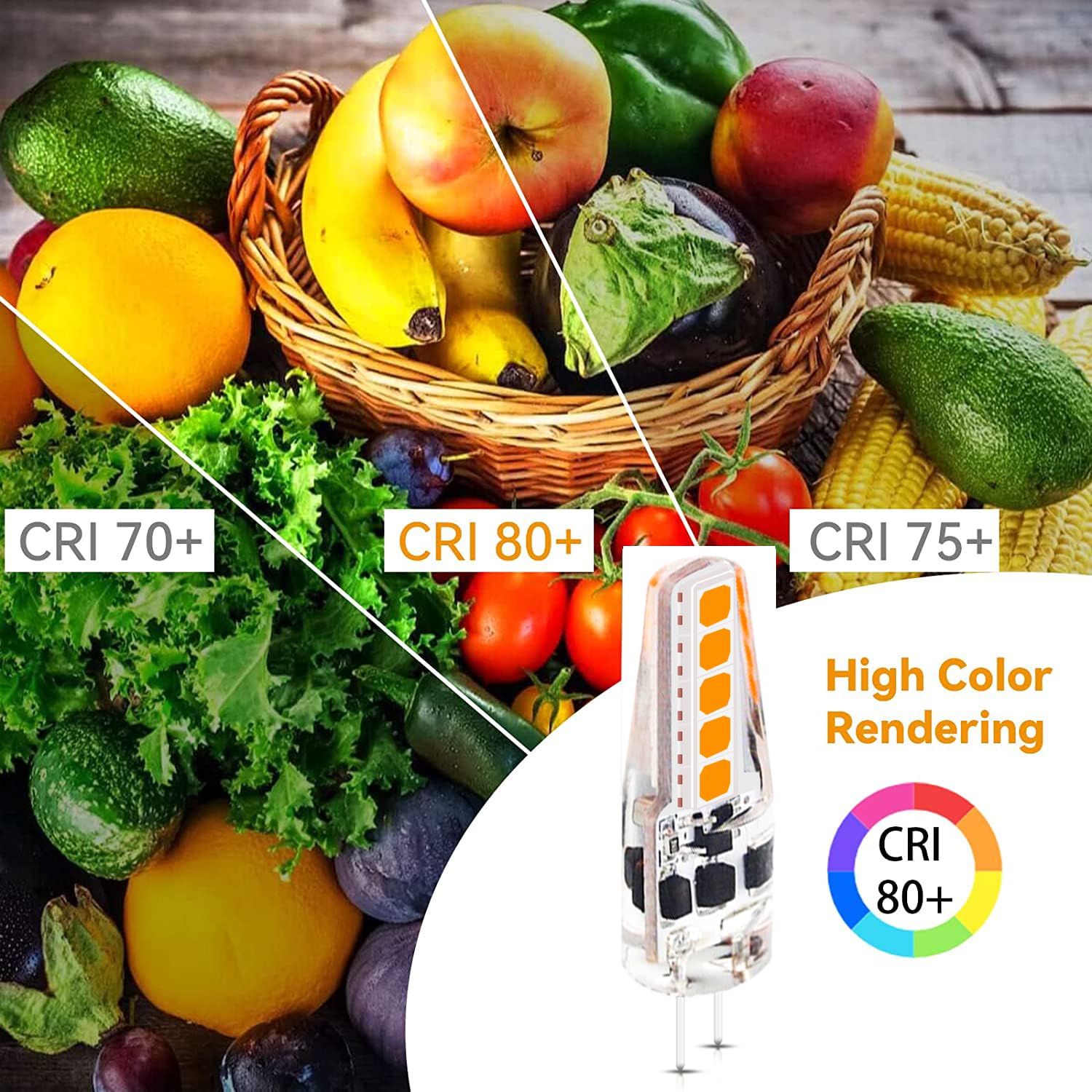 G4 LED Bulb 2W Equivalent to 20W-25W T3 JC Type Bi-Pin G4 Base Halogen Bulb, AC/DC 12V Warm White 3000K G4 Bulb for Under Cabinet Light,Ceiling Lights,RV, Boats,Outdoor Landscape Lighting (10Pack) …