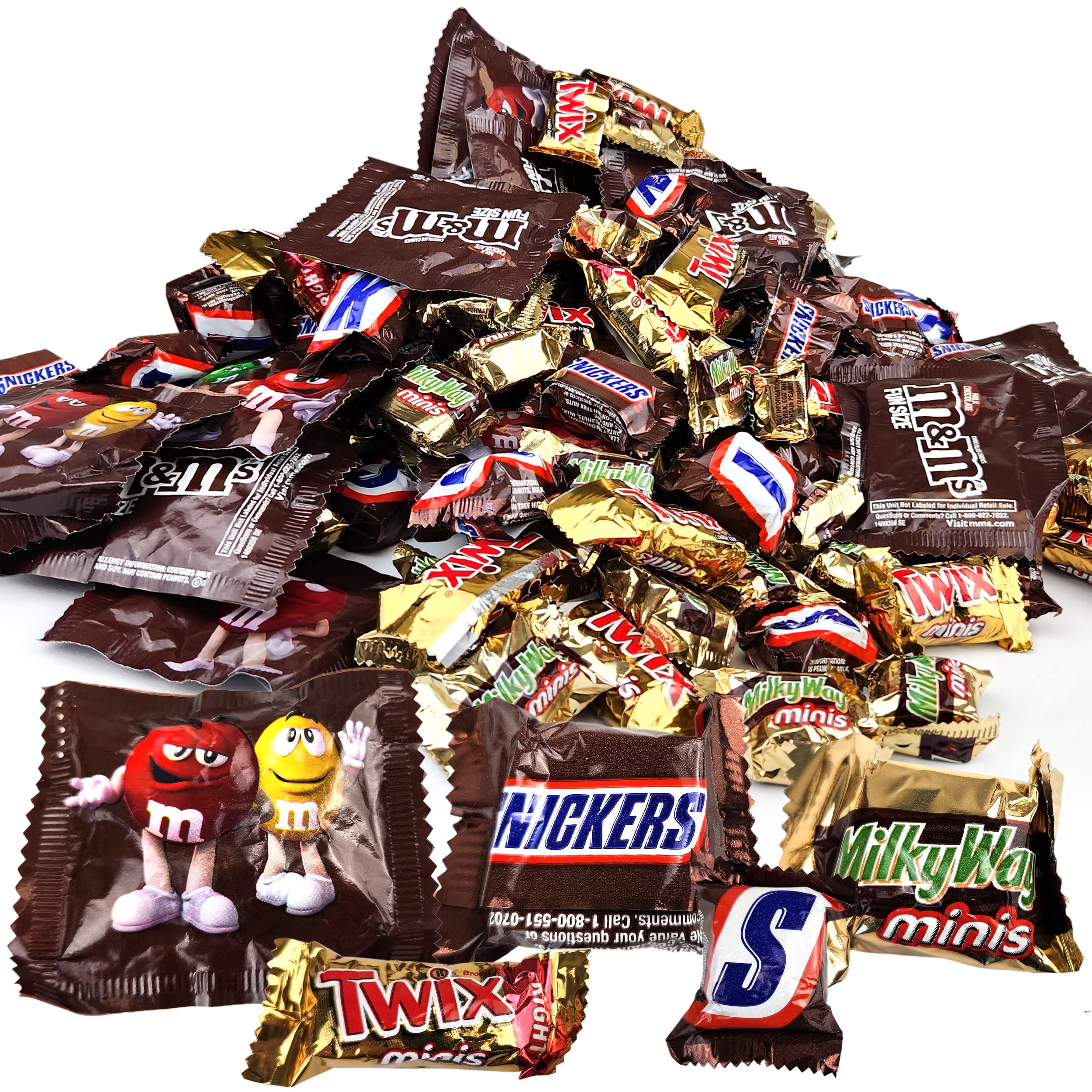 Chocolate Variety Pack β 5 lb Bulk Candy β Stunning Snacks Variety Pack β Bulk Candy Individually Wrapped β M&M's, Twix, MilkyWay and KitKat chocolate bars.