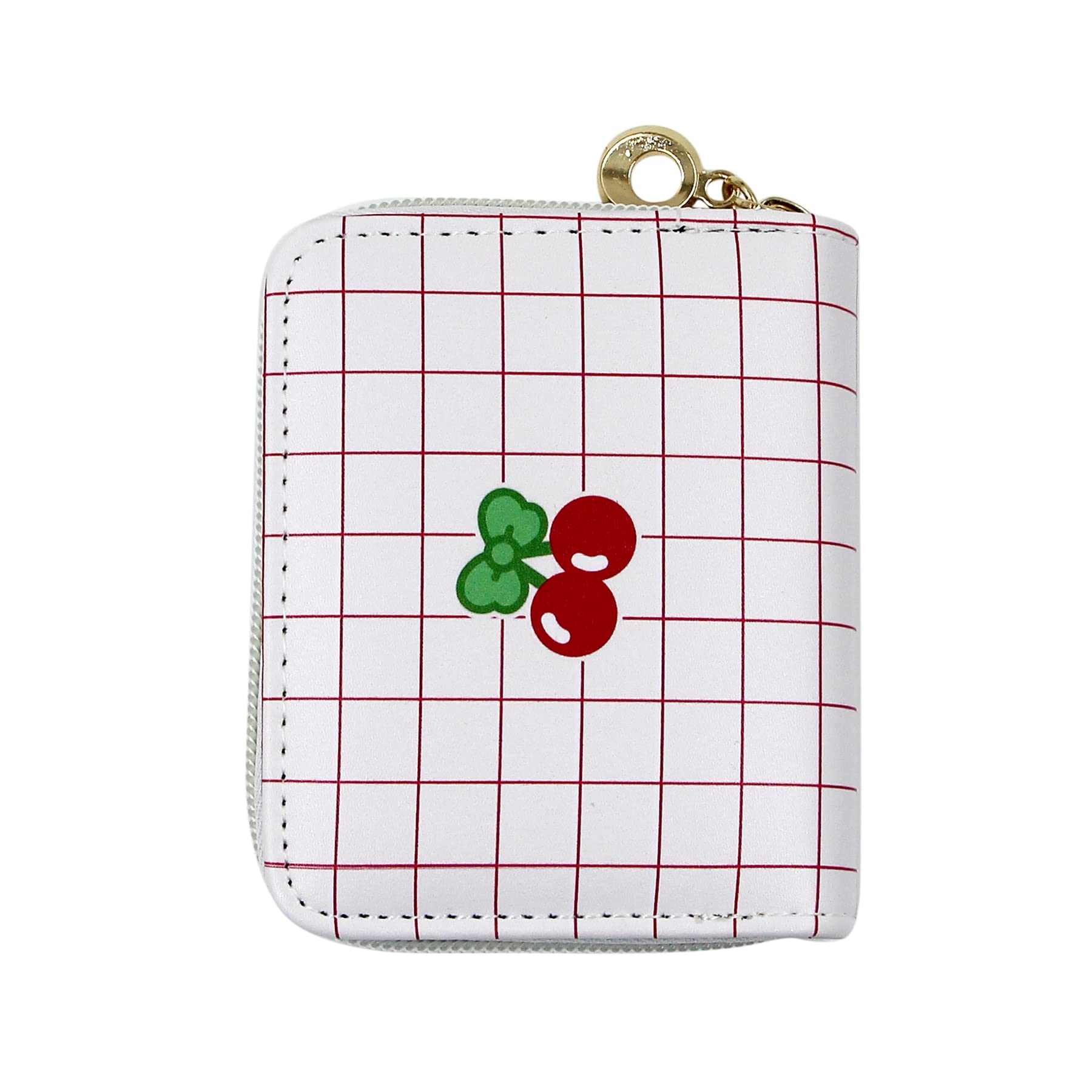 Cute Cartoon Print Slim Wallet for Women Credit Card Holder Small Zip-Around Coin Purse Card Case Organizer