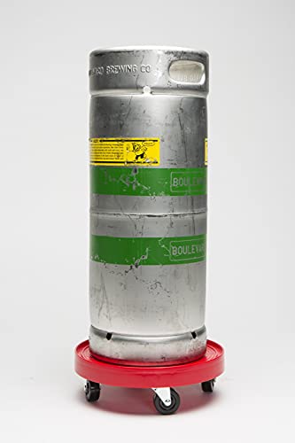 Slim Beer Keg Dolly Sturdy Rolling Cart for Keg Transportation and Storage of Slim Quarter Barrel Kegs