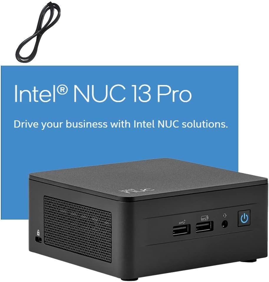 Intel 2023 NUC 13 Pro Kit NUC13ANHi7 Barebone System Tall Mini PC Desktop, 13th Gen 12-Core i7-1360P up to 5.0GHz, No RAM, No Storage, WiFi 6, Bluetooth 5.3, No OS, BROAG Cable