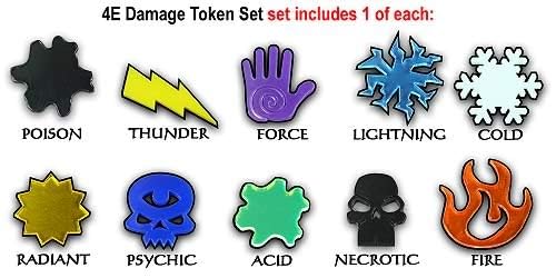 LITKO 4E Damage Token Set Compatible with Dungeons & Dragons