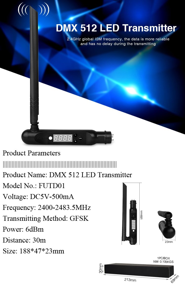 LGIDTECH Mi.Light DMX512 LED Transmitter,Only Work With DMX512 Console,Not Work With Computer Software and Oscilloscope