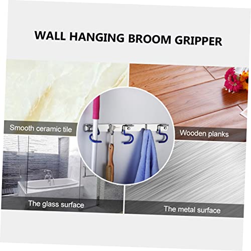 GLSTOY 1pc Broom Holder Broom Wall Mount Shelves for Storage Wall Mounted Mop Hanger Wall Mount Tool Organizer Broom Mop Organizer Garage Broom Holder Wall Hanging Hooks Mop Broom Holder