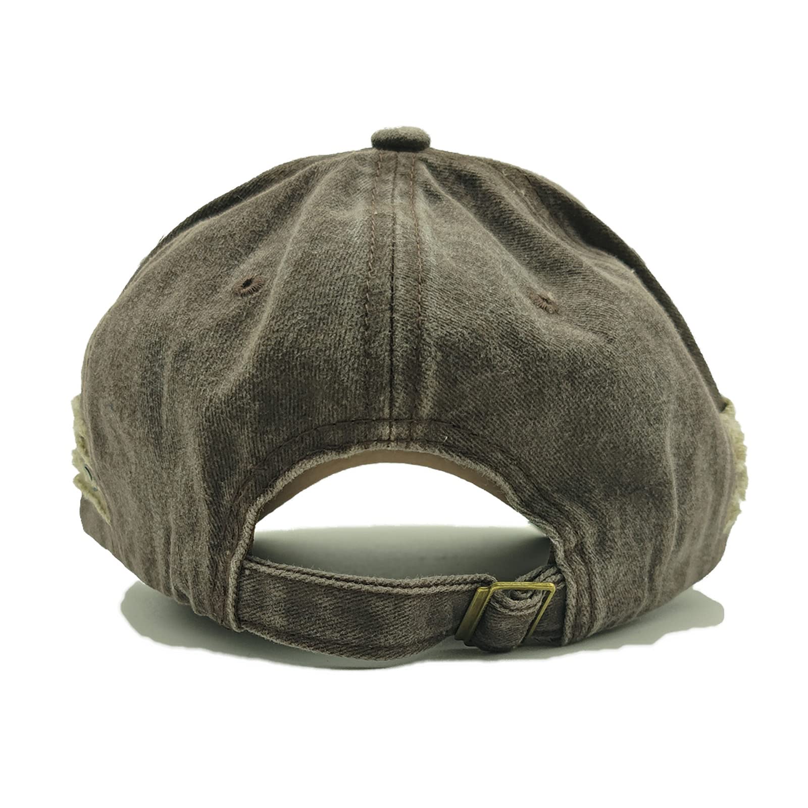 Embroidered Cotton Baseball Cap Unisex Vintage Classic Dad Hat Soft Snapback Sunhat Outdoor Activities for Men Women Kids Brown