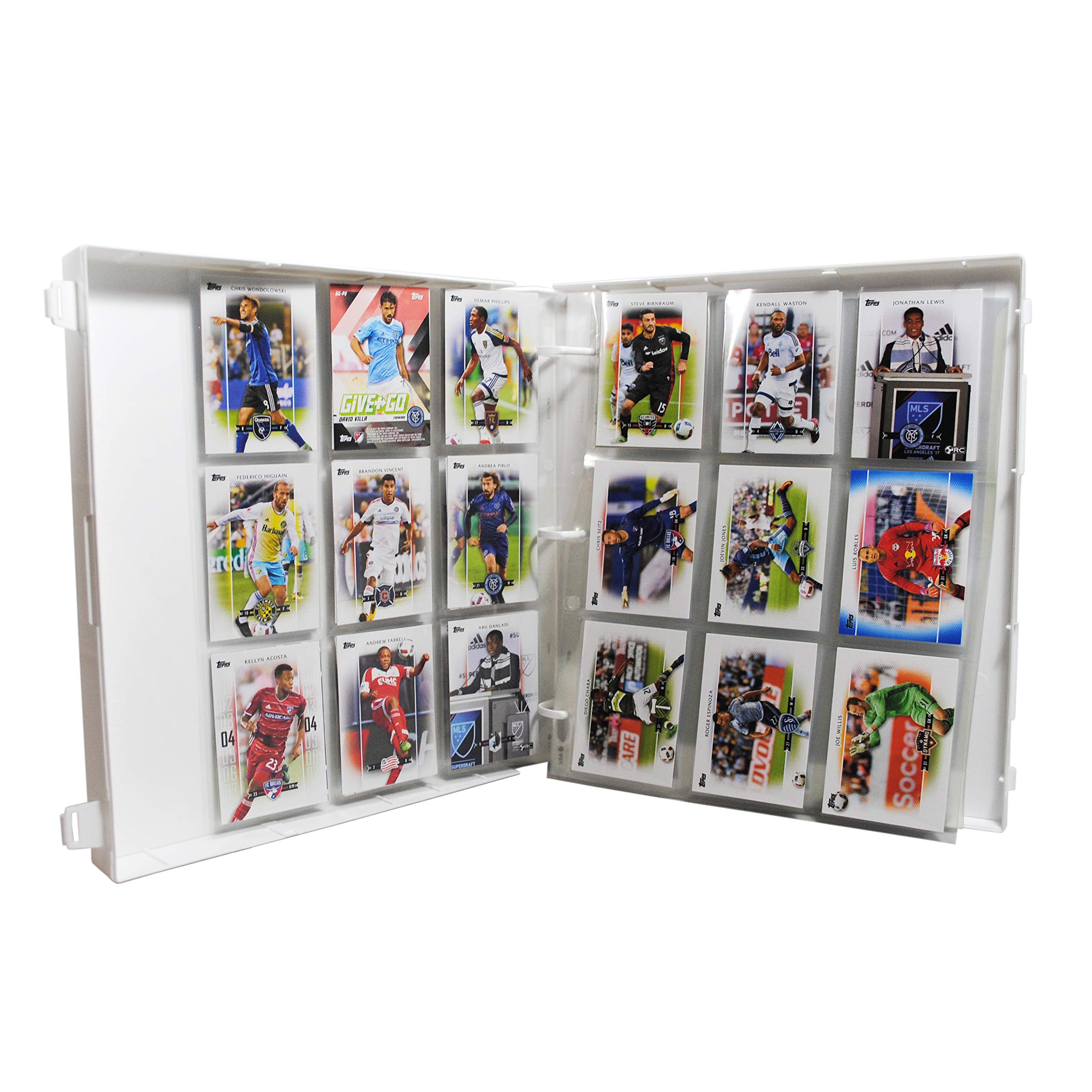 Soccer Card Binder For Trading Cards - Case Comes With 10 Platinum Series Trading Card Pages - Additional Pages Can Be Added - UniKeep Branded Binder is Fully Enclosed to Keep Cards Clean and Secure