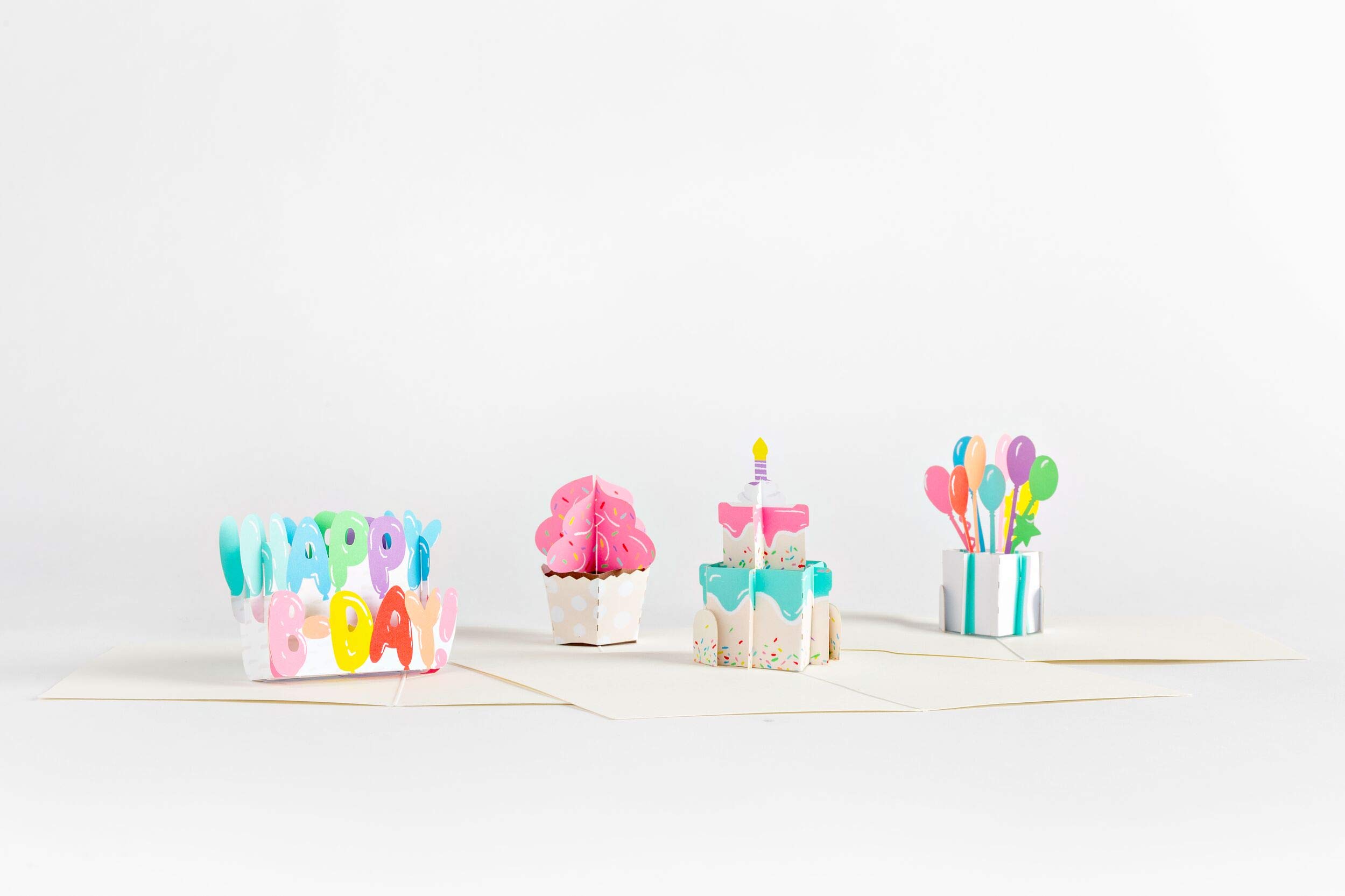 Lovepop Notecard 4-Pack Pop Up Cards, Birthday Cards, Thank You Cards With Envelopes, Thank You Notes Greeting Cards, 3D Card, Greeting Card, Pop Up Notecard
