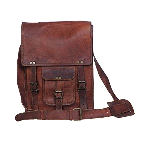 Komal's Passion Leather 11 Inch Sturdy Leather satcel Ipad Messenger Bag for Men and Women