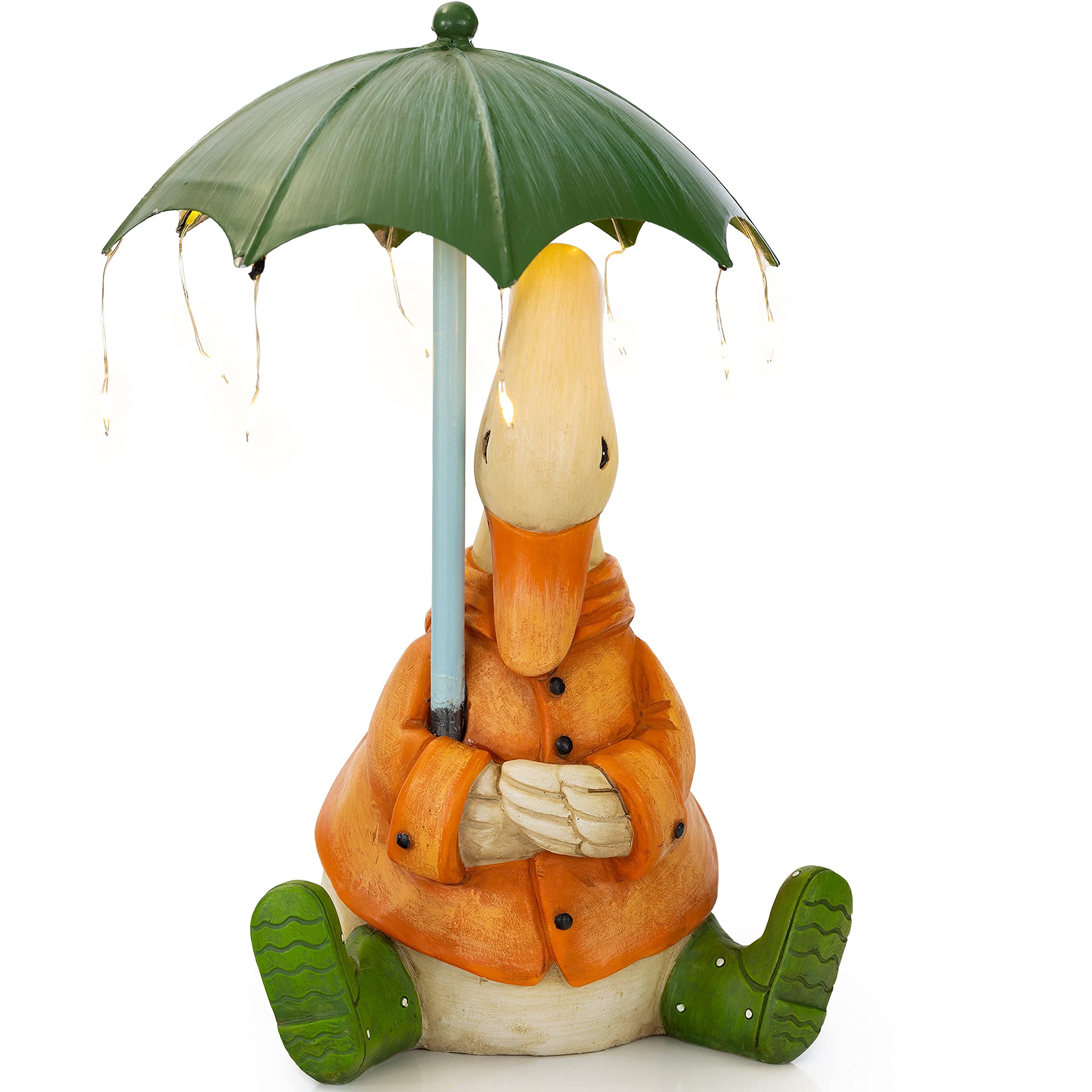 VP Home Quacking in The Rain Duck Solar Powered LED Outdoor Decor Garden Light