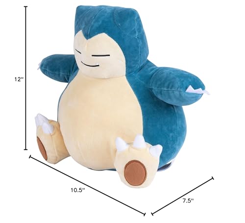 Pokémon Snorlax Plush Stuffed Animal Toy - Large 12" - Officially Licensed - Great Gift for Kids