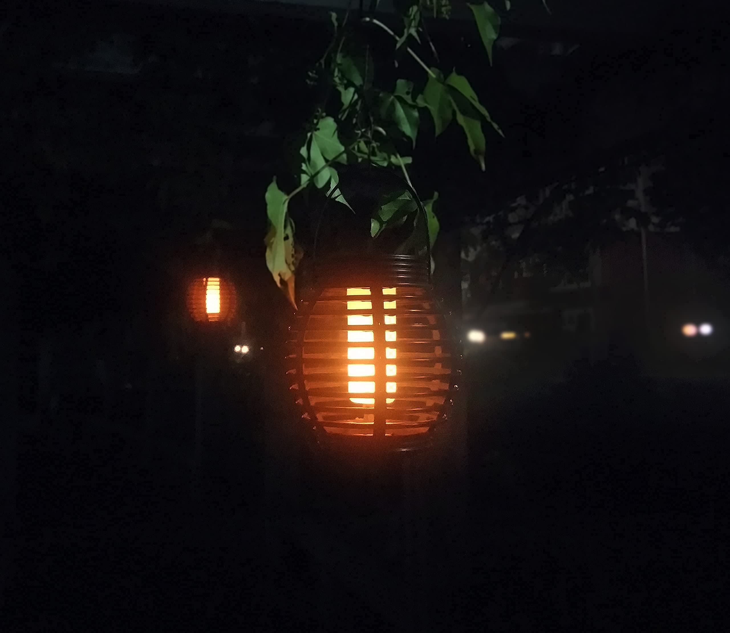 Solar Lights Outdoor Hanging Lantern Waterproof Outdoor Lights for Garden Patio Backyard Pathway and Tabletop Decoration Lamps Black (1 Pack)