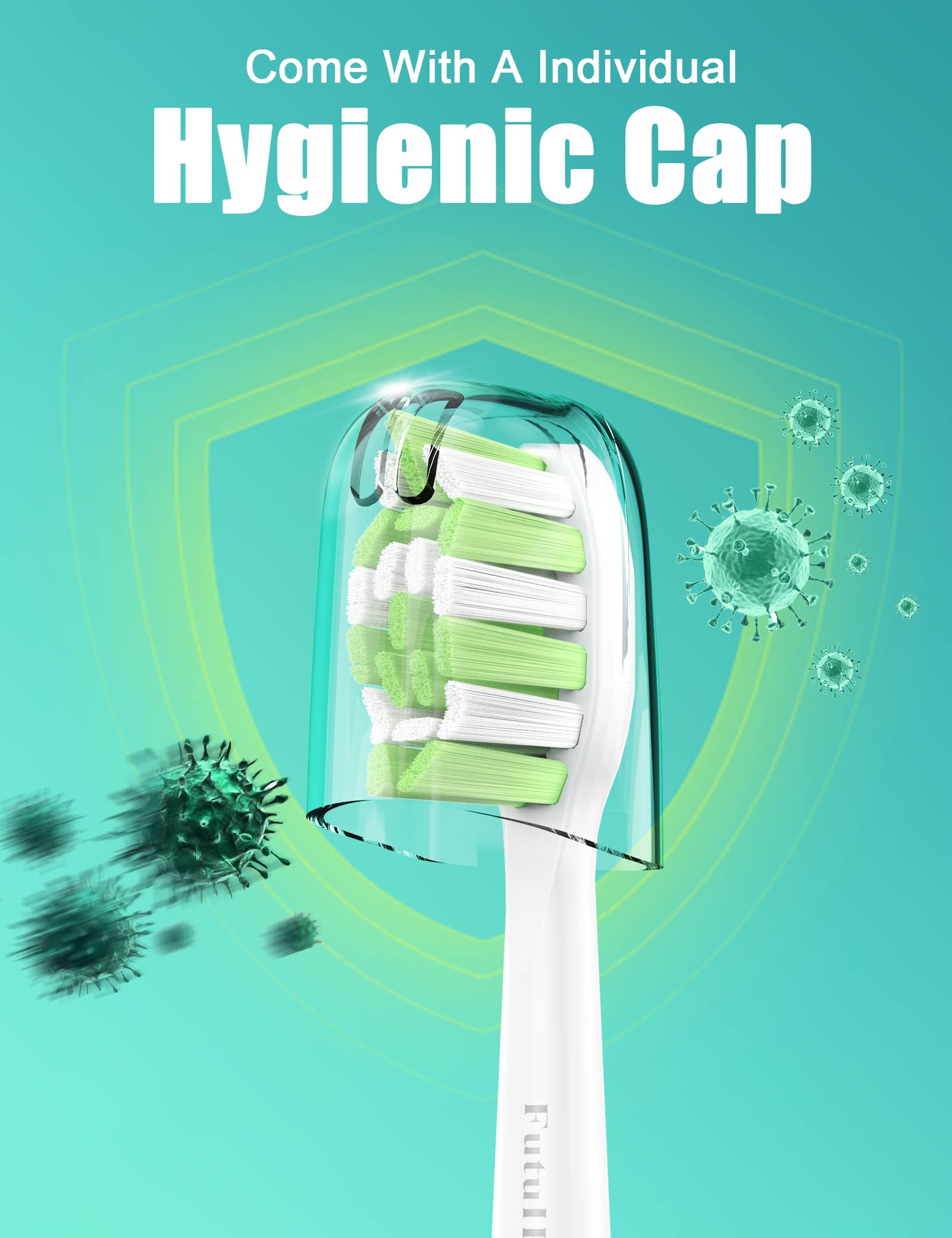 Futulkyus Toothbrush Replacement Heads for Philips Sonicare DiamondClean C2 C1 G2 W Plaque Control Gum Health 4100 5100 Simply Clean 1 2 Series Snap on Electric Brush Head, 8 Pack