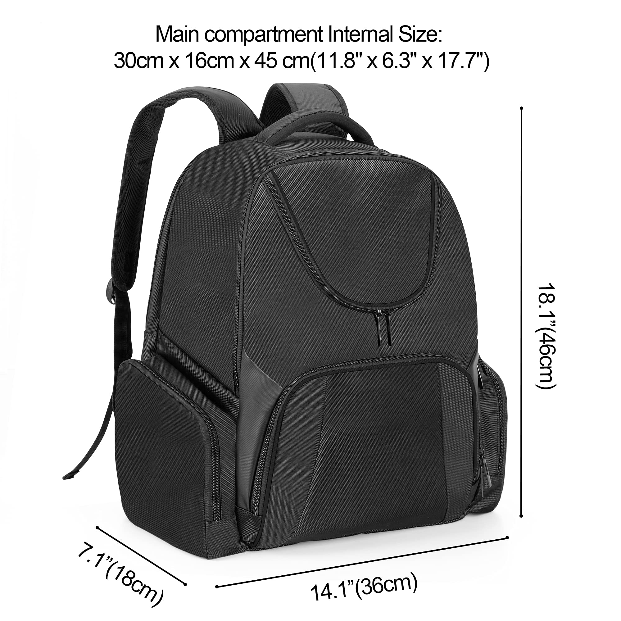 CURMIO Carrying Case Compatible with PS5/ PS4/ PS4 Pro/ Xbox Series S, Xbox One/ One S/ One X, Xbox 360/ 360 Slim, Travel Backpack for Game Console and Controller, Discs, Black Stripe (Bag Only)