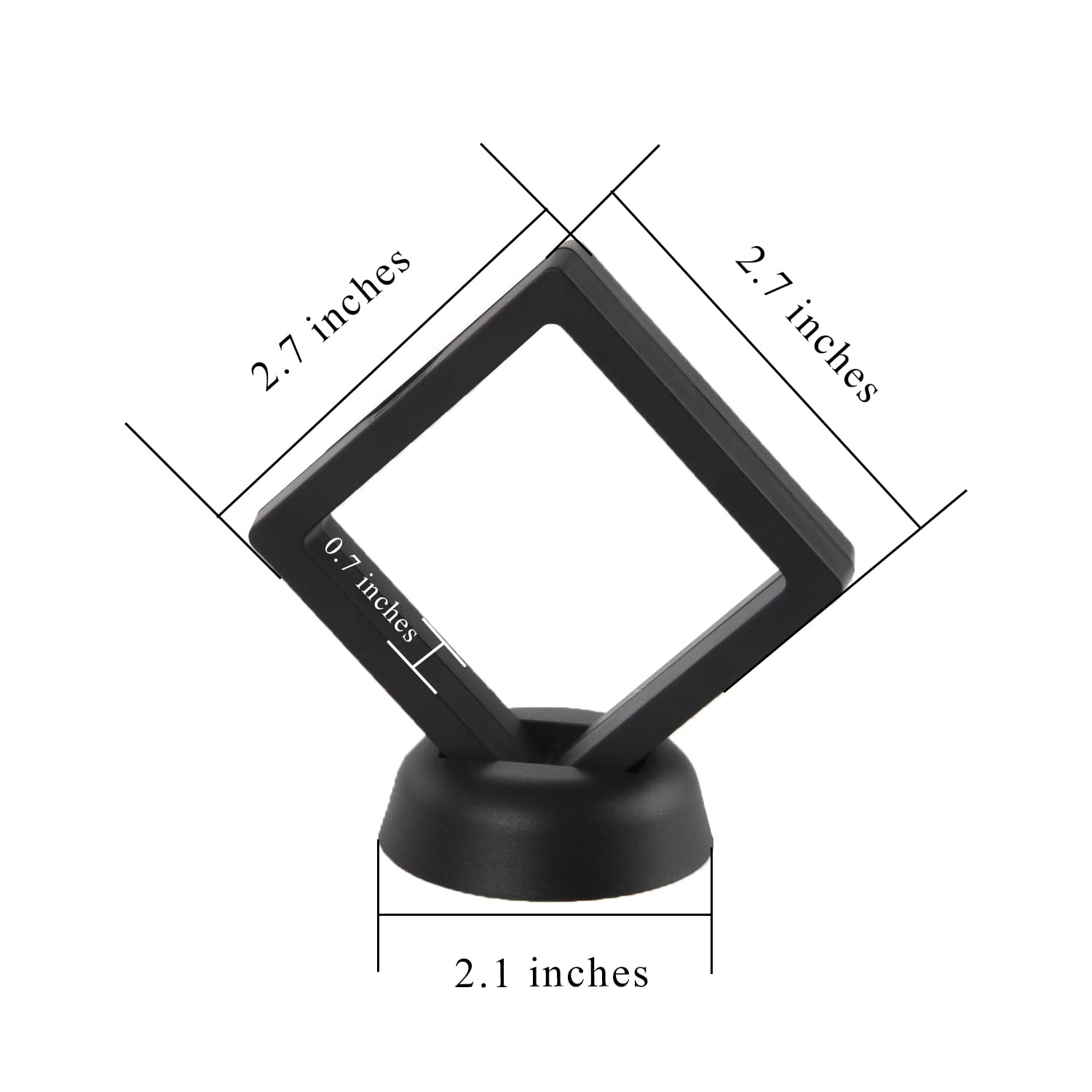 Coin Holder Ornament Display Stand 10-Piece Set β Challenge Coin Display Jewelry Holder β Elegant Black Clear Display Case Protects Against Dust, Splashes